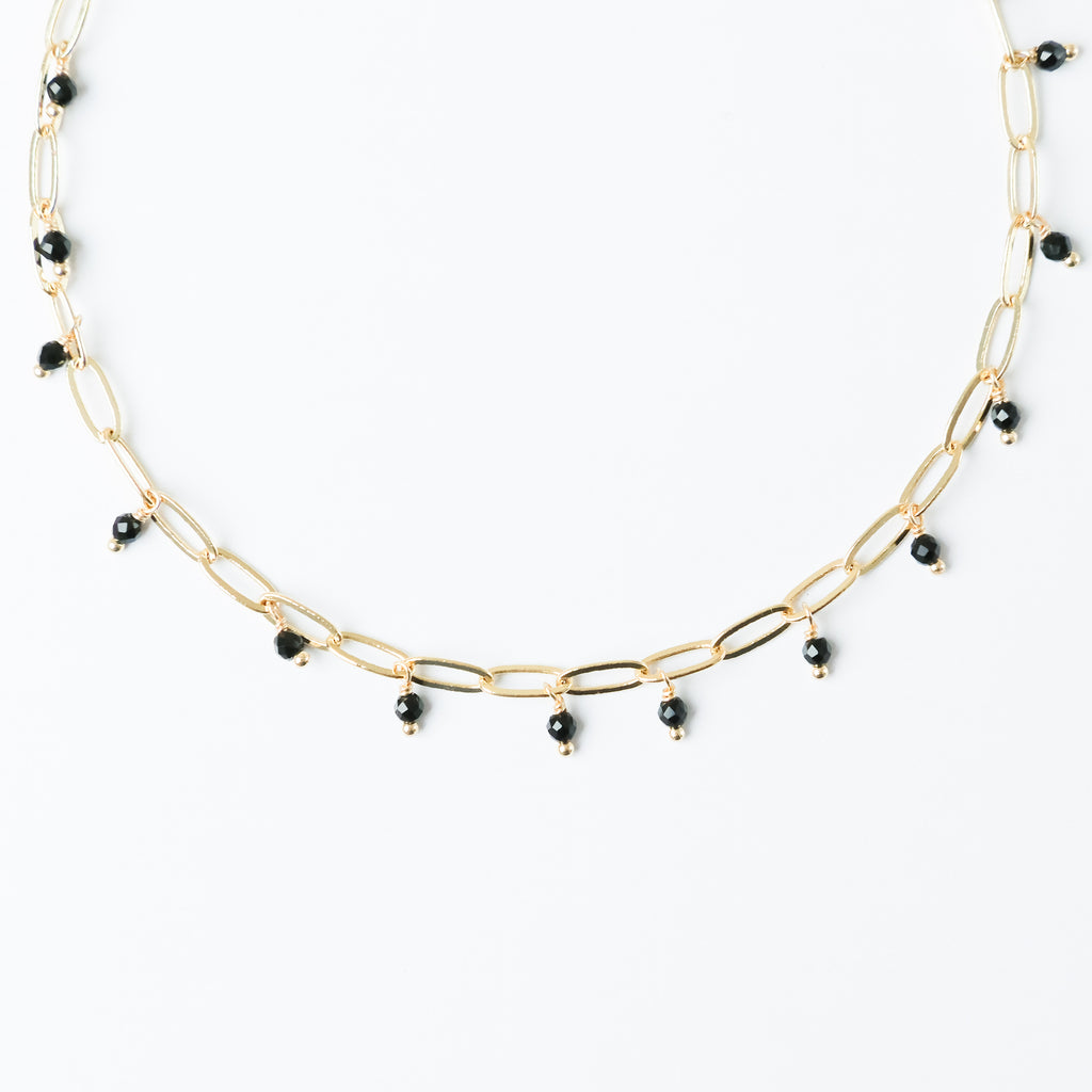 ONYX GEM CHAIN NECKLACE – shelleytaylor