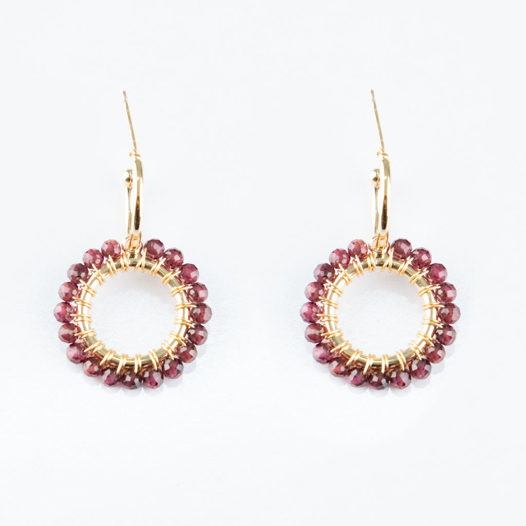 GARNET FORWARD FACING HOOPS – shelleytaylor